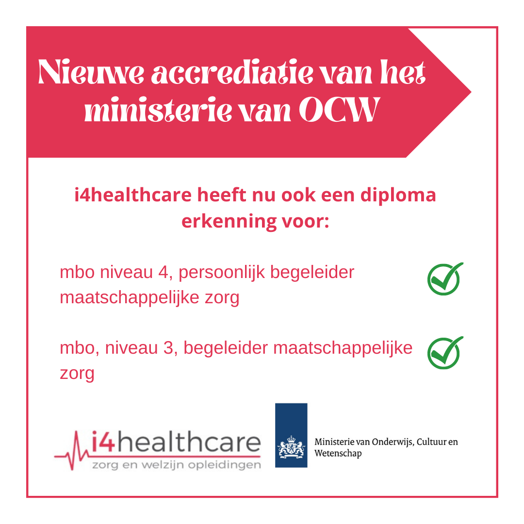 Nu ook erkende mbo-opleidingen Maatschappelijke Zorg - i4healthcare